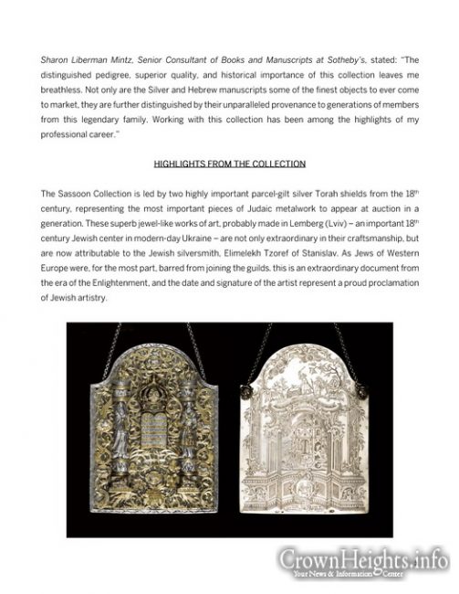Sotheby’s To Present “Sassoon – A Golden Legacy Of Torah Treasures ...