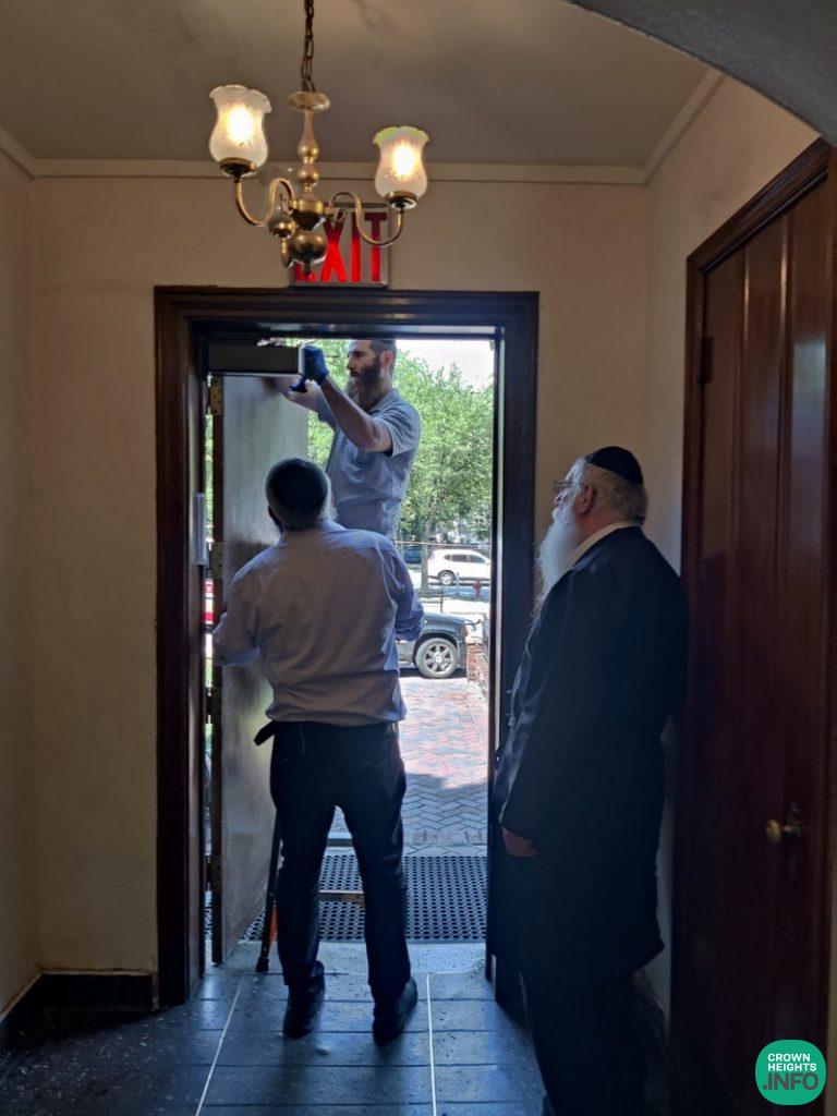 The Iconic Main Door of 770 Temporarily Replaced For Restoration ...