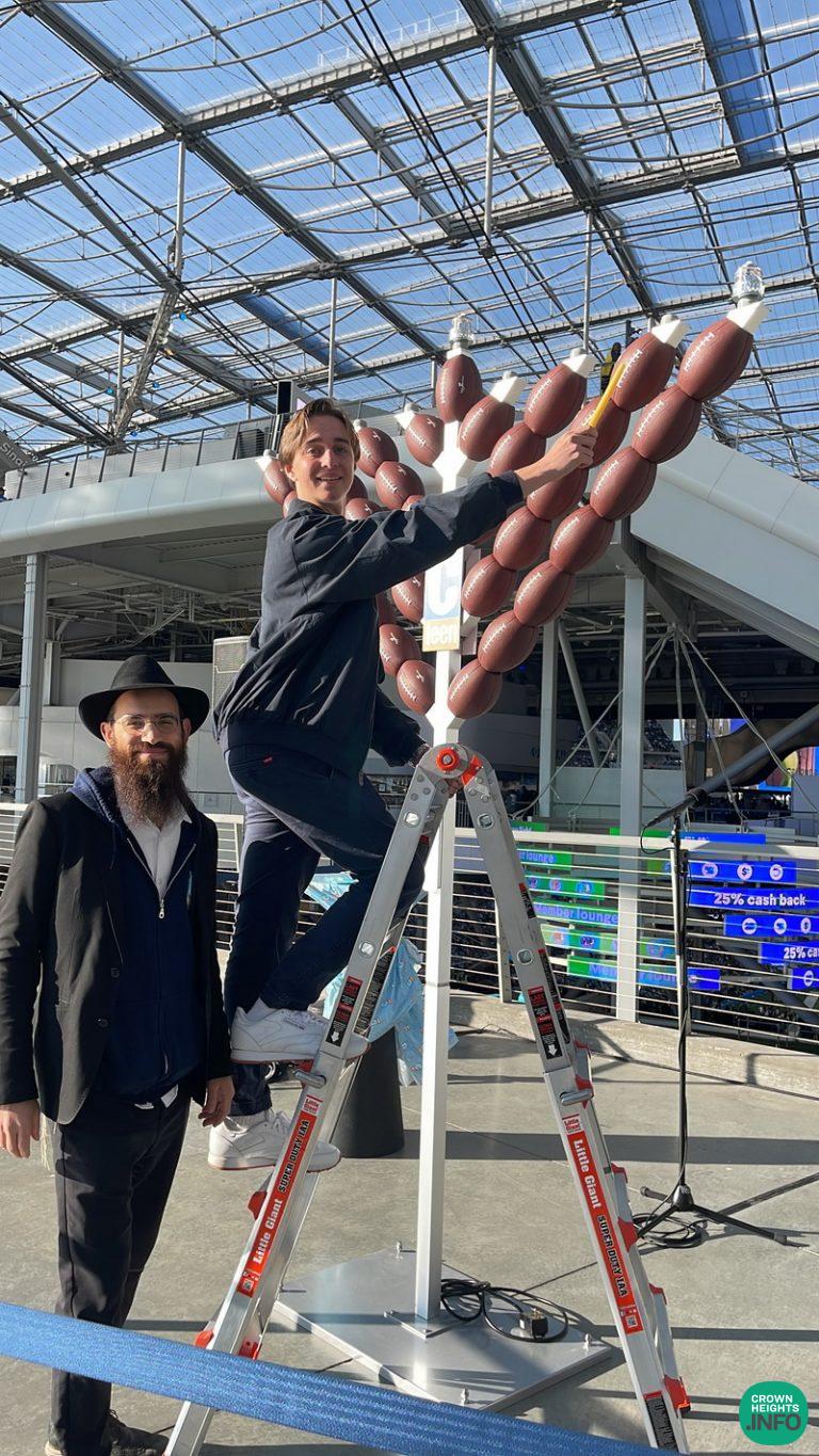 Incredible Display of Jewish Pride at First-Ever Sofi Stadium Menorah ...