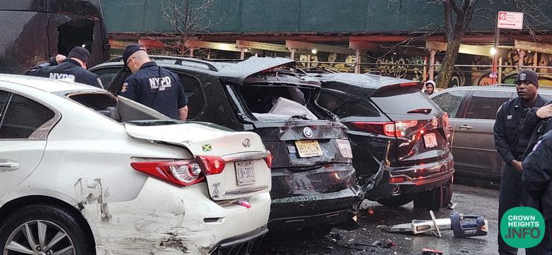 Multi Car Crash Closes Intersection of Crown Street and Nostrand Ave In ...