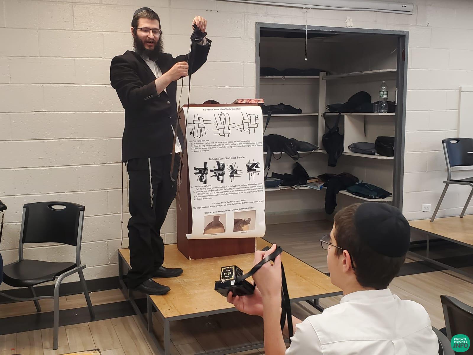 Workshop At Oholei Torah Mesivta Teaches Proper Placement of Tefillin ...