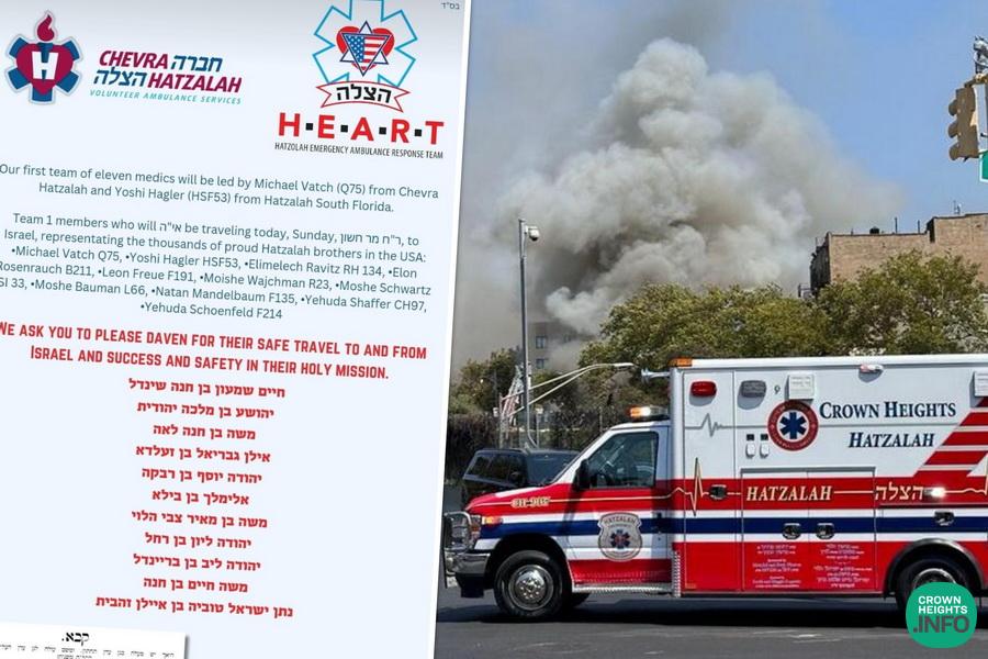 Crown Heights Hatzalah Paramedic Joins Team Heading to Support Eretz ...