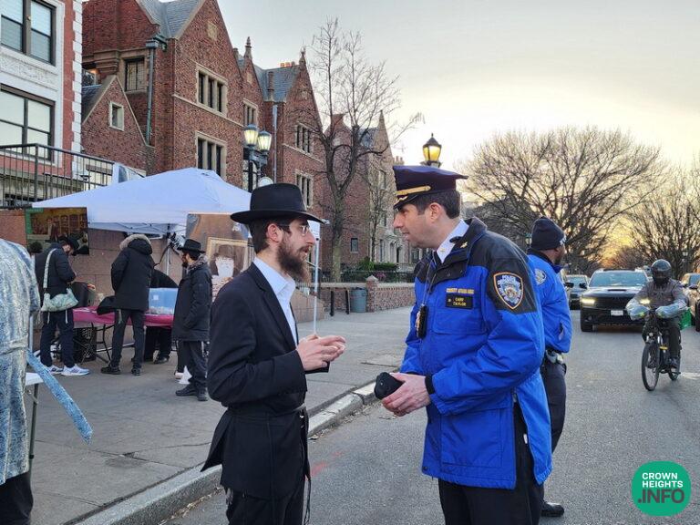 NYPD Deputy Chief Richie Taylor Visits The Crown Heights Subway During ...