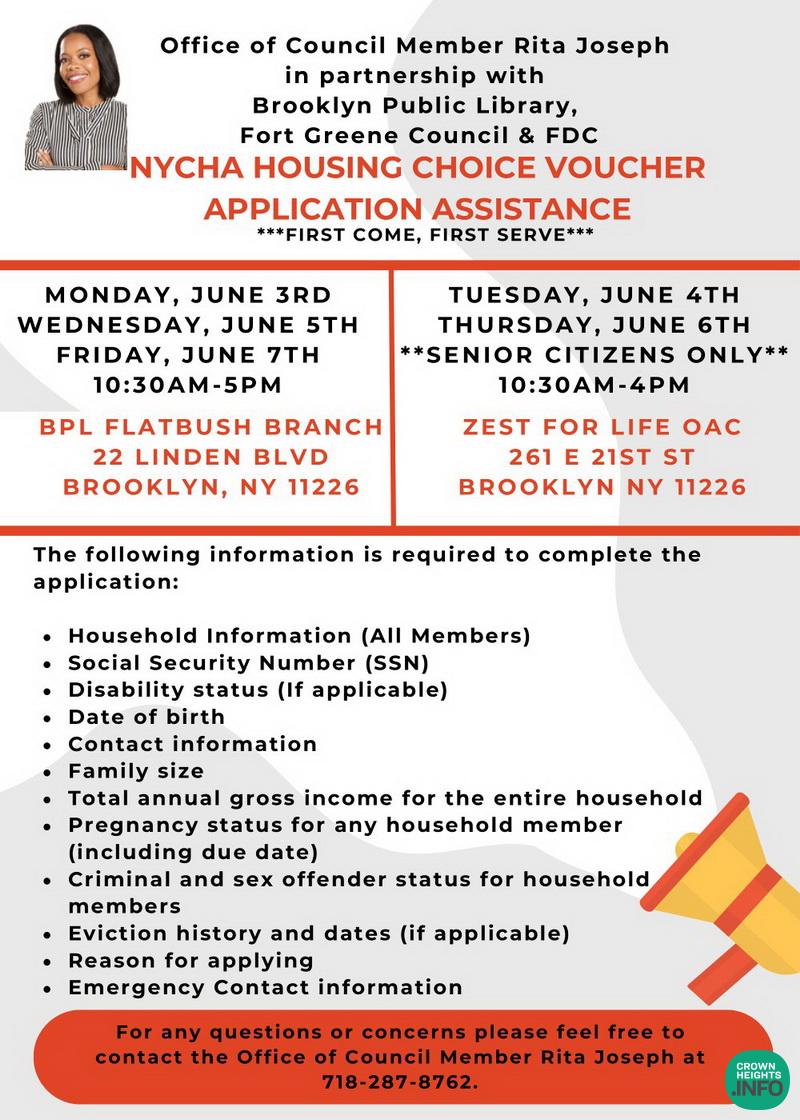 Section 8 Voucher Application Assistance Event at the Linden Blvd ...