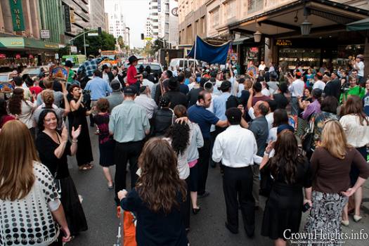Dancing in the Streets as Jewish Community Center Celebrates Its Torah ...